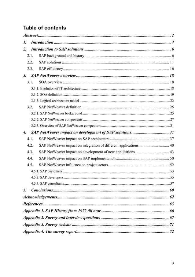 Thesis Report: SAP NetWeaver influence on development of further SAP business solutions | PDF