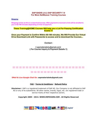 Sap netweaver java certification training | PDF