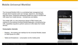 SAP NetWeaver Portal, mobile edition – Overview | PDF