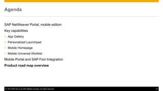 SAP NetWeaver Portal, mobile edition – Overview | PDF