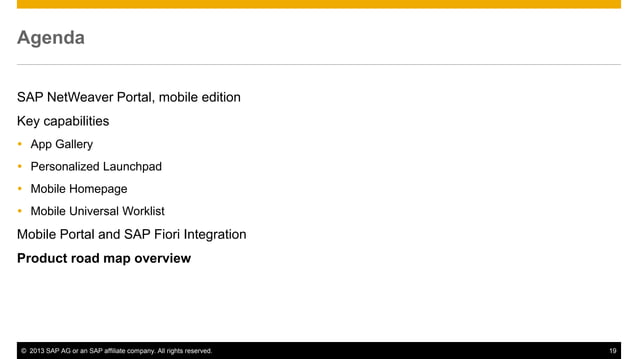 SAP NetWeaver Portal, mobile edition – Overview | PPT