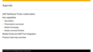 SAP NetWeaver Portal, mobile edition – Overview | PDF