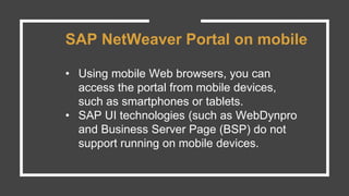Sap Netweaver Portal | PPTX