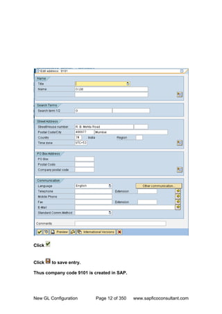Sap new gl configuration | PDF