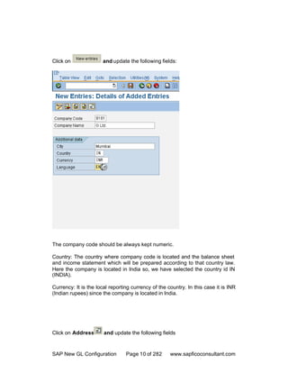 Sap new gl configuration how can you do in ecc | PDF