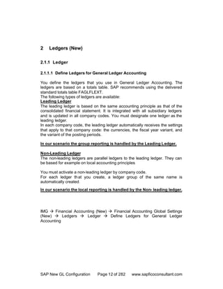 Sap new gl configuration how can you do in ecc | PDF