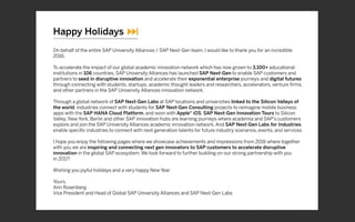 SAP University Alliances & SAP Next-Gen Holiday Card | PDF