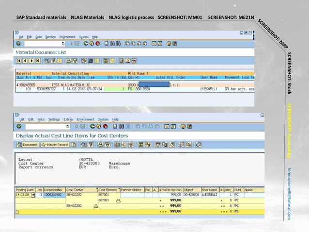 SAP – Non Stock Materials (NLAG) | PPTX | Logistics | Business