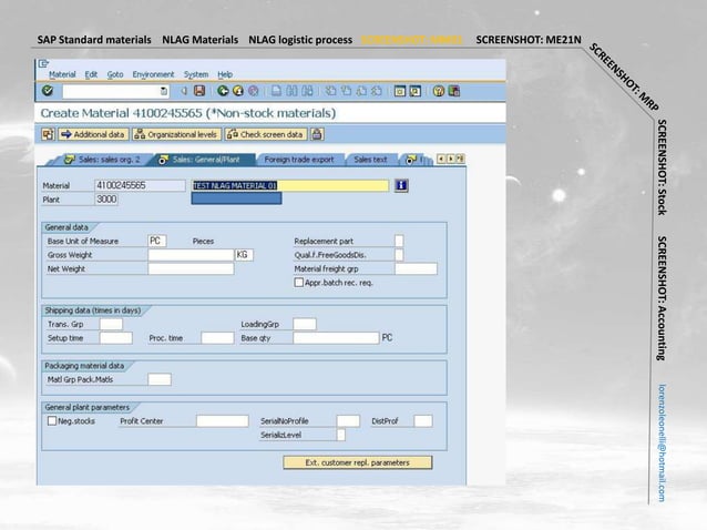 SAP – Non Stock Materials (NLAG) | PPTX | Logistics | Business