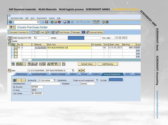 SAP – Non Stock Materials (NLAG) | PPTX | Logistics | Business