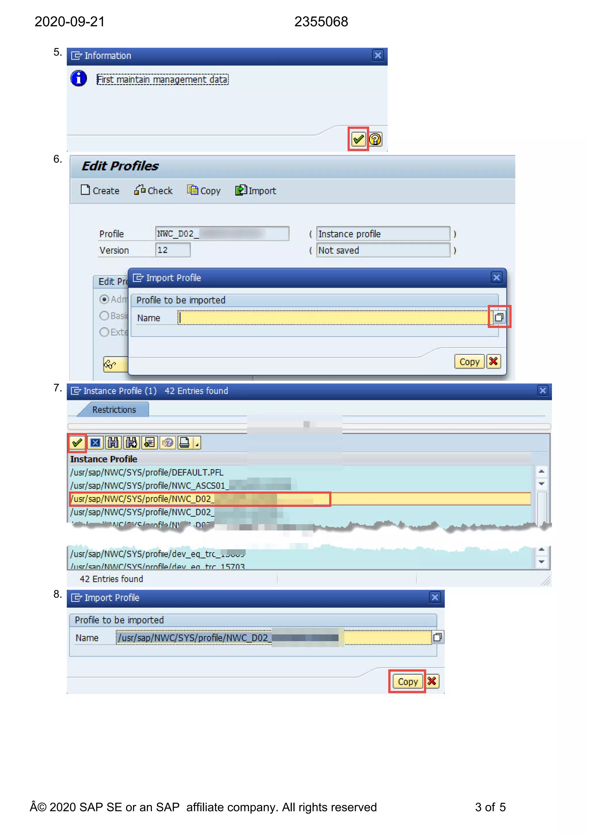 Sapnote 0002355068 rz10 instance profile cannot be imported because ...