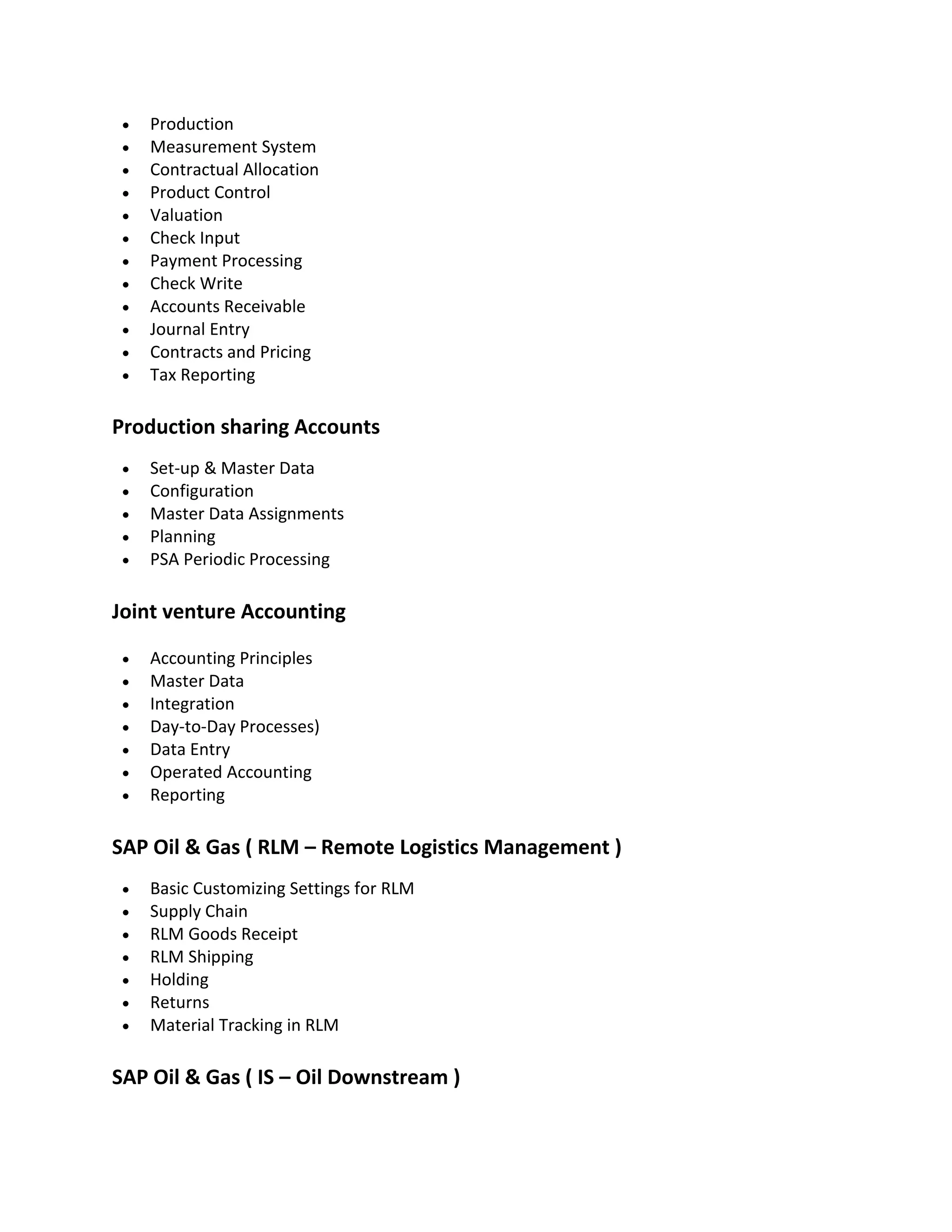 Sap oil and gas | PDF
