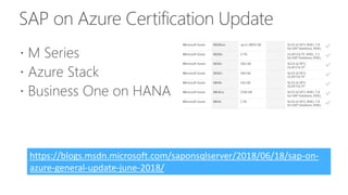 SAP on Microsoft Azure - August 2018 Edition | PDF