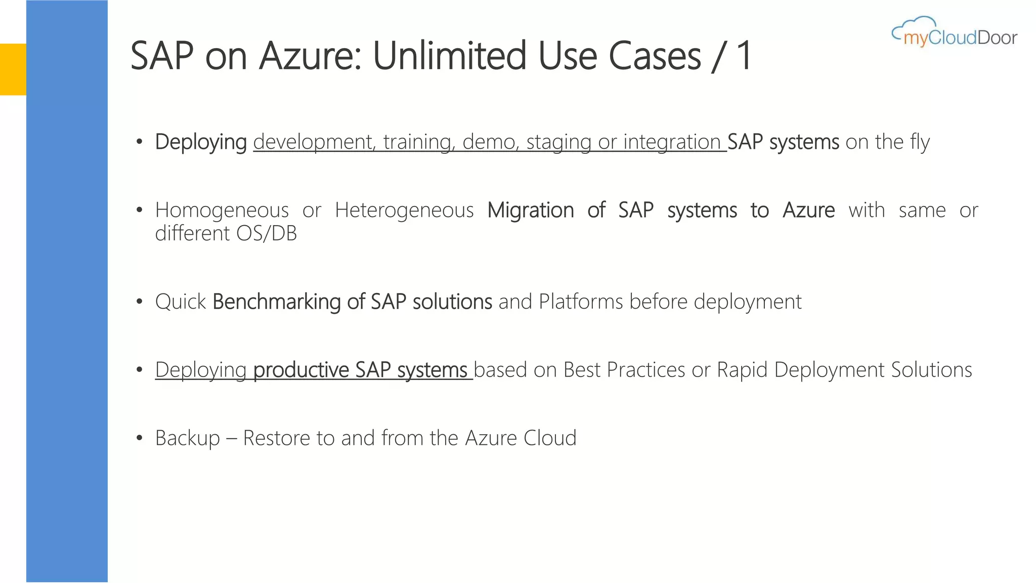 SAP on Azure. Use Cases and Benefits | PPTX