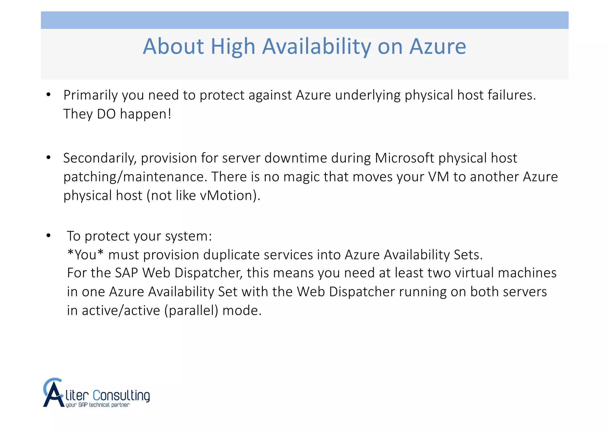 SAP on Azure Web Dispatcher High Availability | PDF