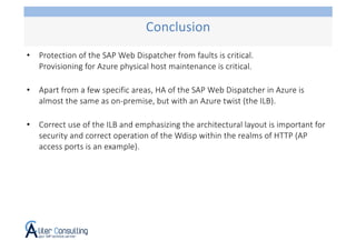 SAP on Azure Web Dispatcher High Availability | PDF