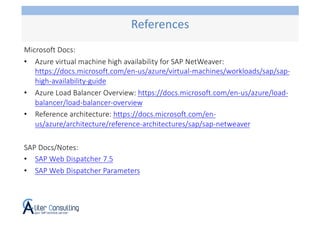 SAP on Azure Web Dispatcher High Availability | PDF