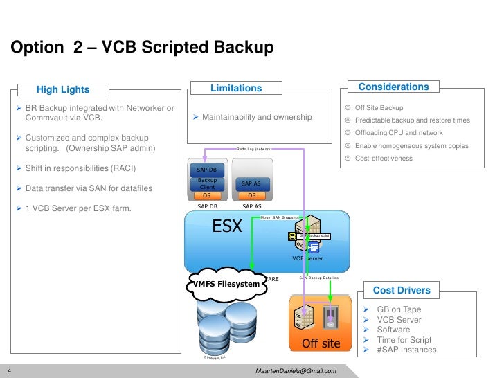 Sap On Esx Backup Methodology