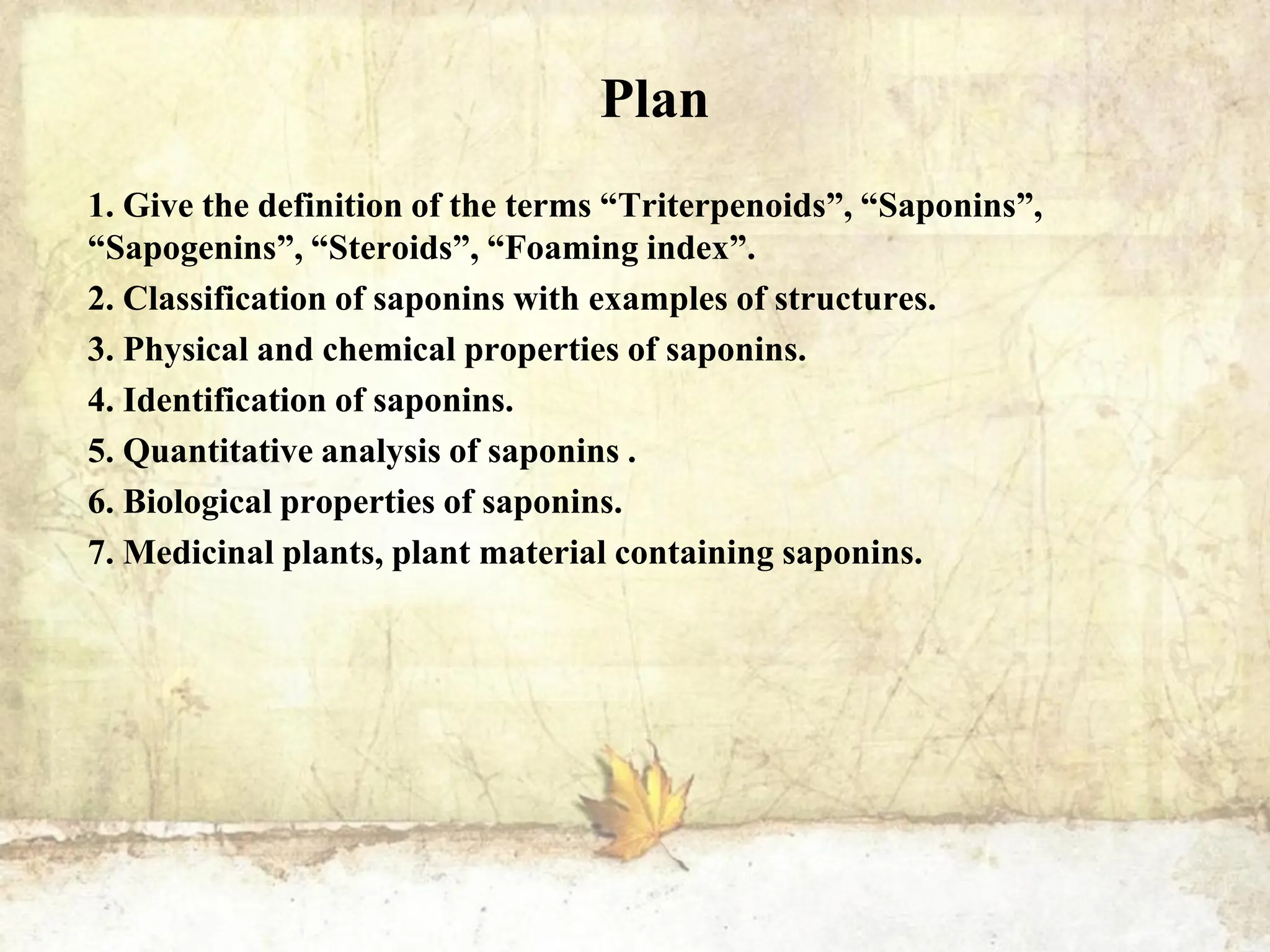 saponin.pdf | Chemistry | Science
