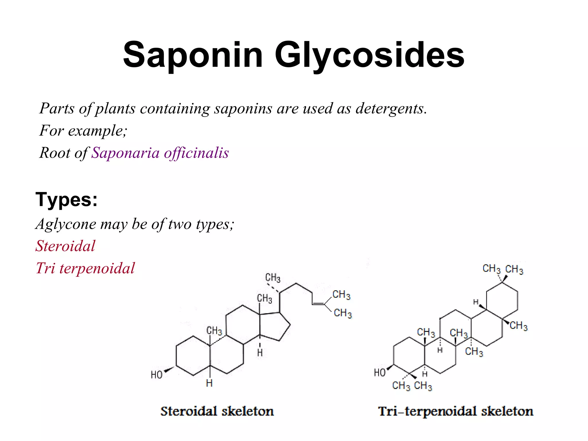 Saponin glycosides | PPT
