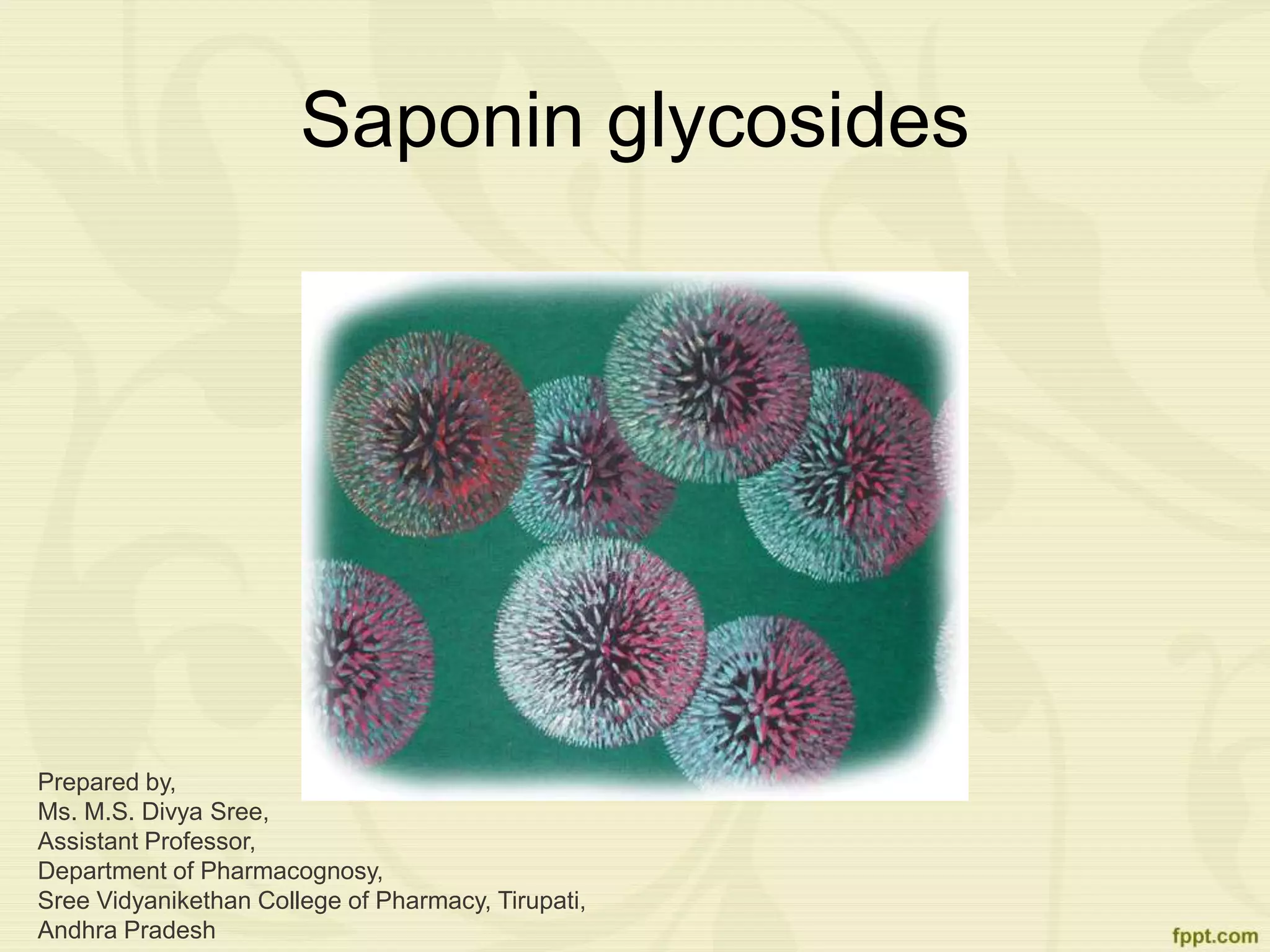 Saponin glycosides | PPT