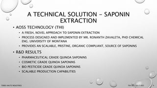 Pharmaceutical Grade Quinoa Saponins | PPTX