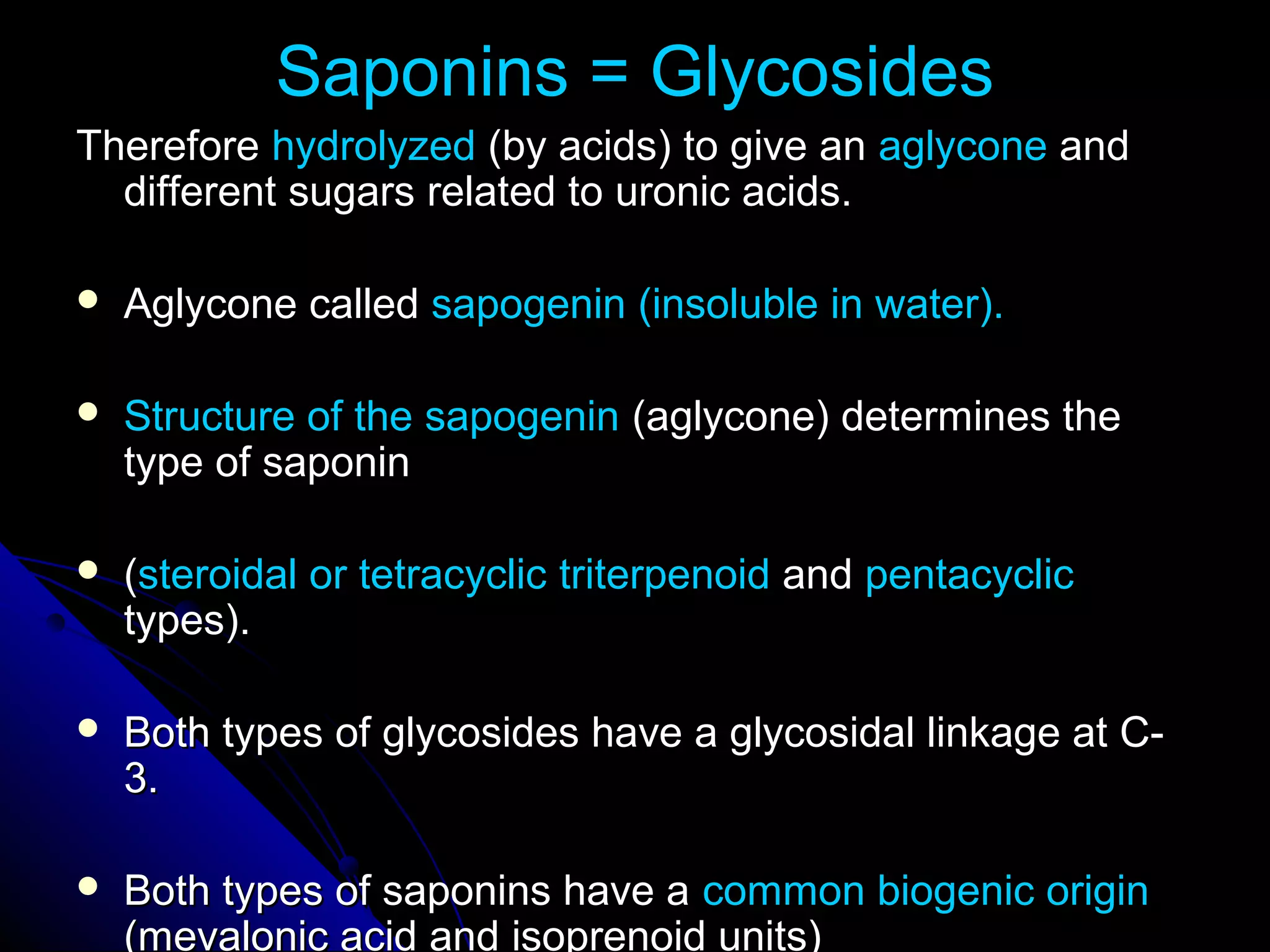 Saponins- a brief introduction | PPT
