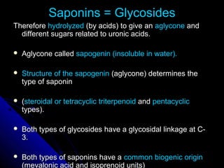 Saponins- a brief introduction | PPT