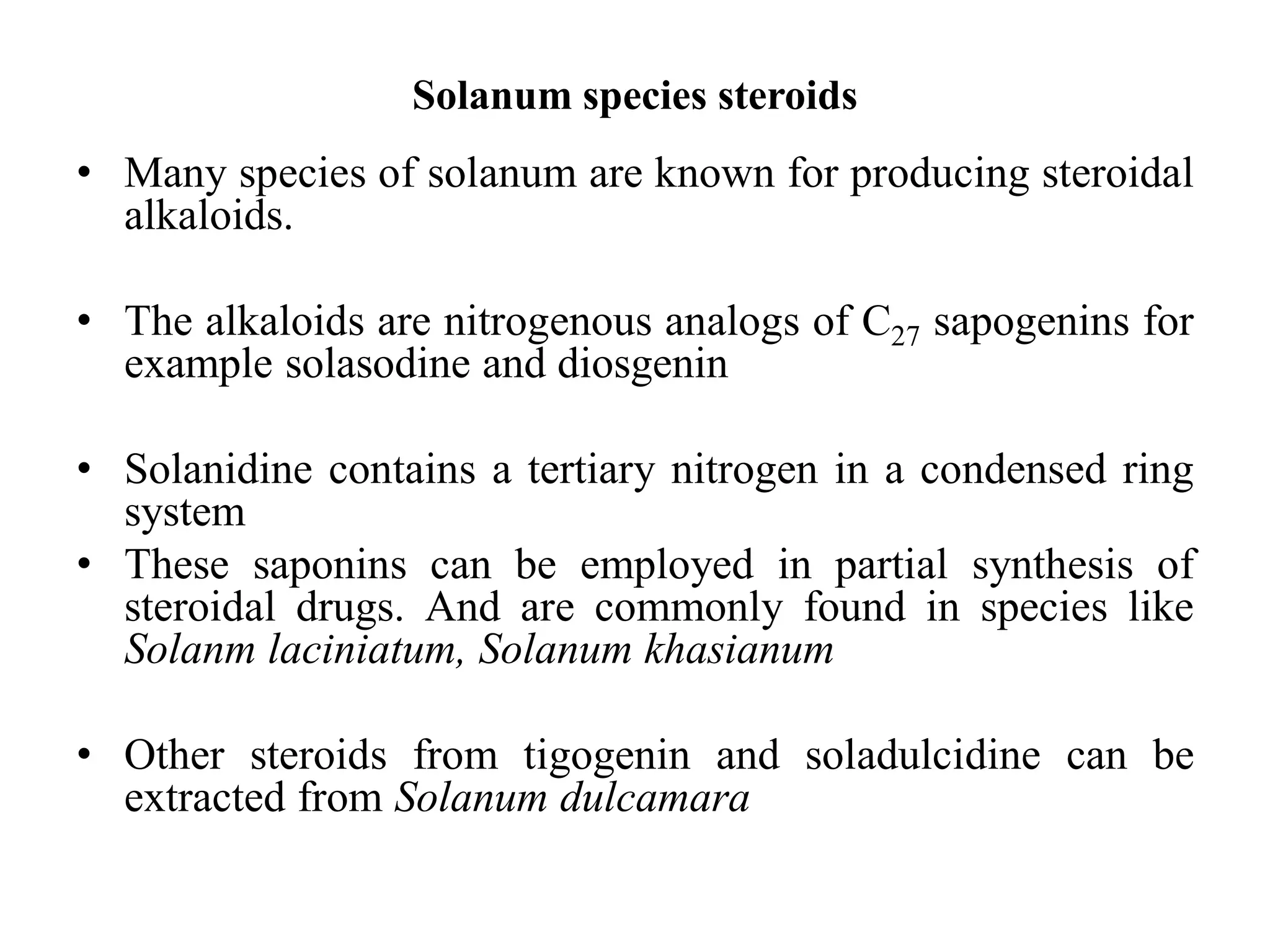 Saponins, cardioactive drugs and other steriods | PDF | Endocrine and ...