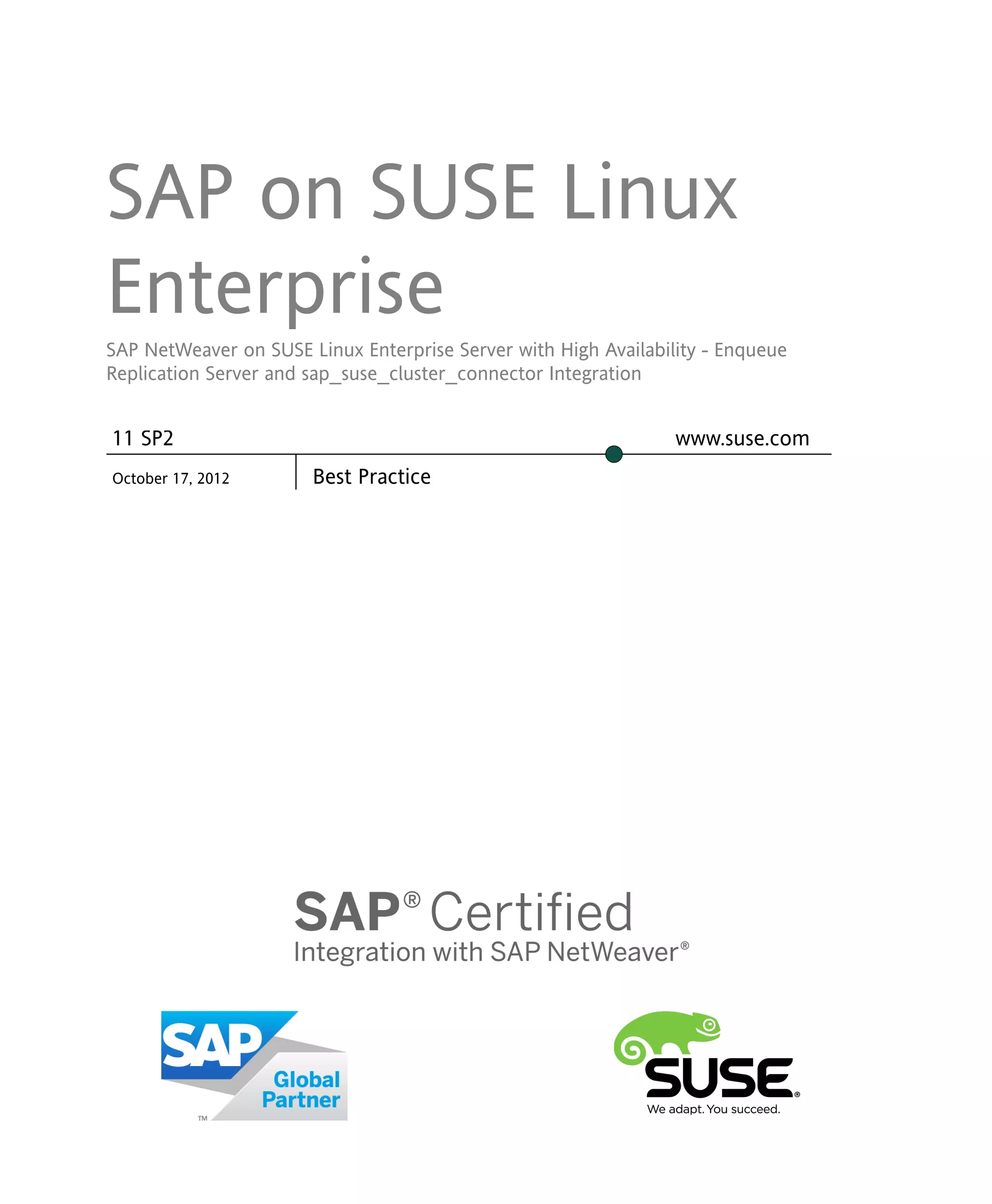 Sap on suse linux | PDF