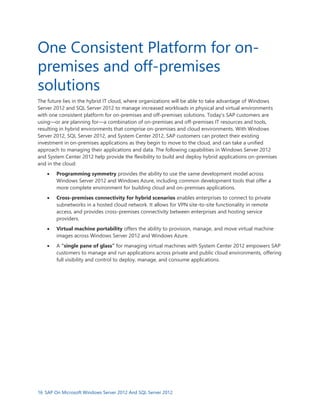 Sap on windows_server_2012_and_sql_server_2012_white_paper_final | PDF