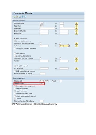 SAP OPEN ITEM CLEARING PROCESS USEFUL FOR END USERS | DOCX