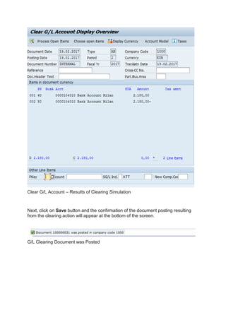 SAP OPEN ITEM CLEARING PROCESS USEFUL FOR END USERS | DOCX