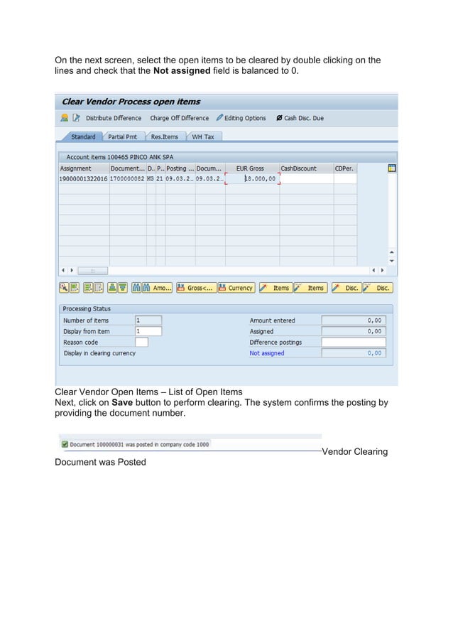 SAP OPEN ITEM CLEARING PROCESS USEFUL FOR END USERS | DOCX | Credit Cards | Personal Debt