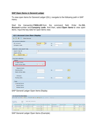 SAP OPEN ITEM CLEARING PROCESS USEFUL FOR END USERS | DOCX