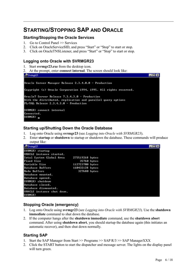 Sap operating manualornt | DOC | Operating Systems | Computer Software and Applications