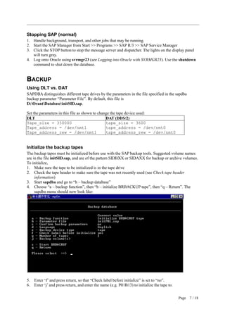 Sap operating manualornt | DOC | Operating Systems | Computer Software and Applications