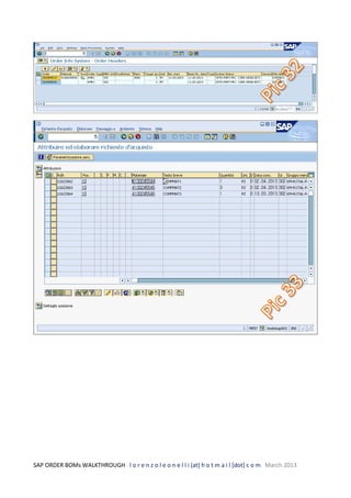 SAP - Order BOM Walkthrough | PDF