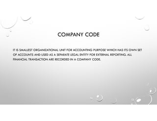 Sap organisation structure business view | PDF