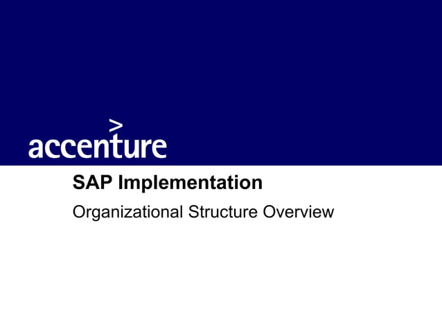 SAP Organization Structure V1.2.ppt | Business Accounting & Finance ...