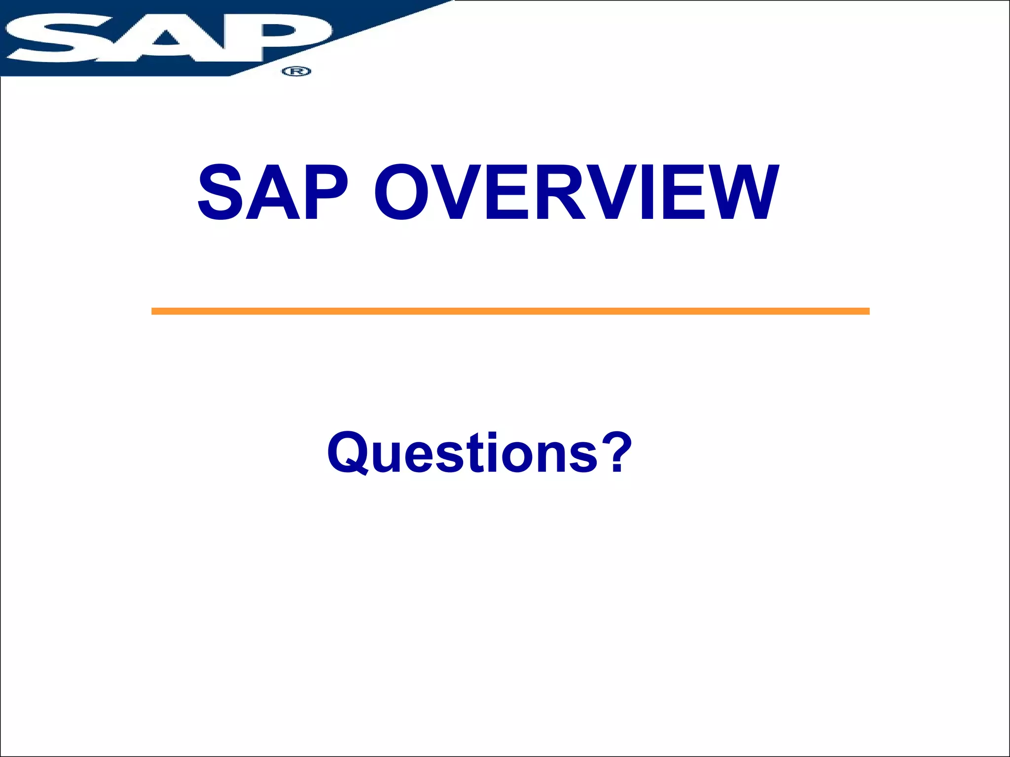 Sap overview | PPT