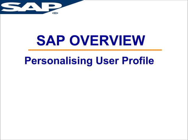 Sap overview | PPT
