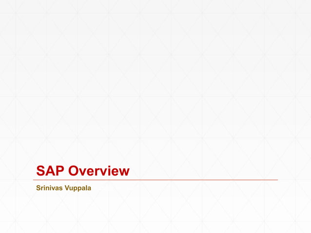 Sap overview | PPT | Computer Software and Applications | Computing