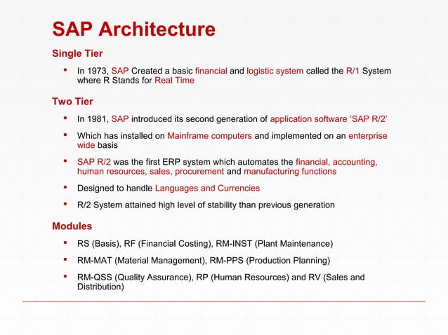 Sap overview | PPT | Computer Software and Applications | Computing