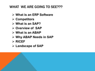 SAP Overview | PPTX