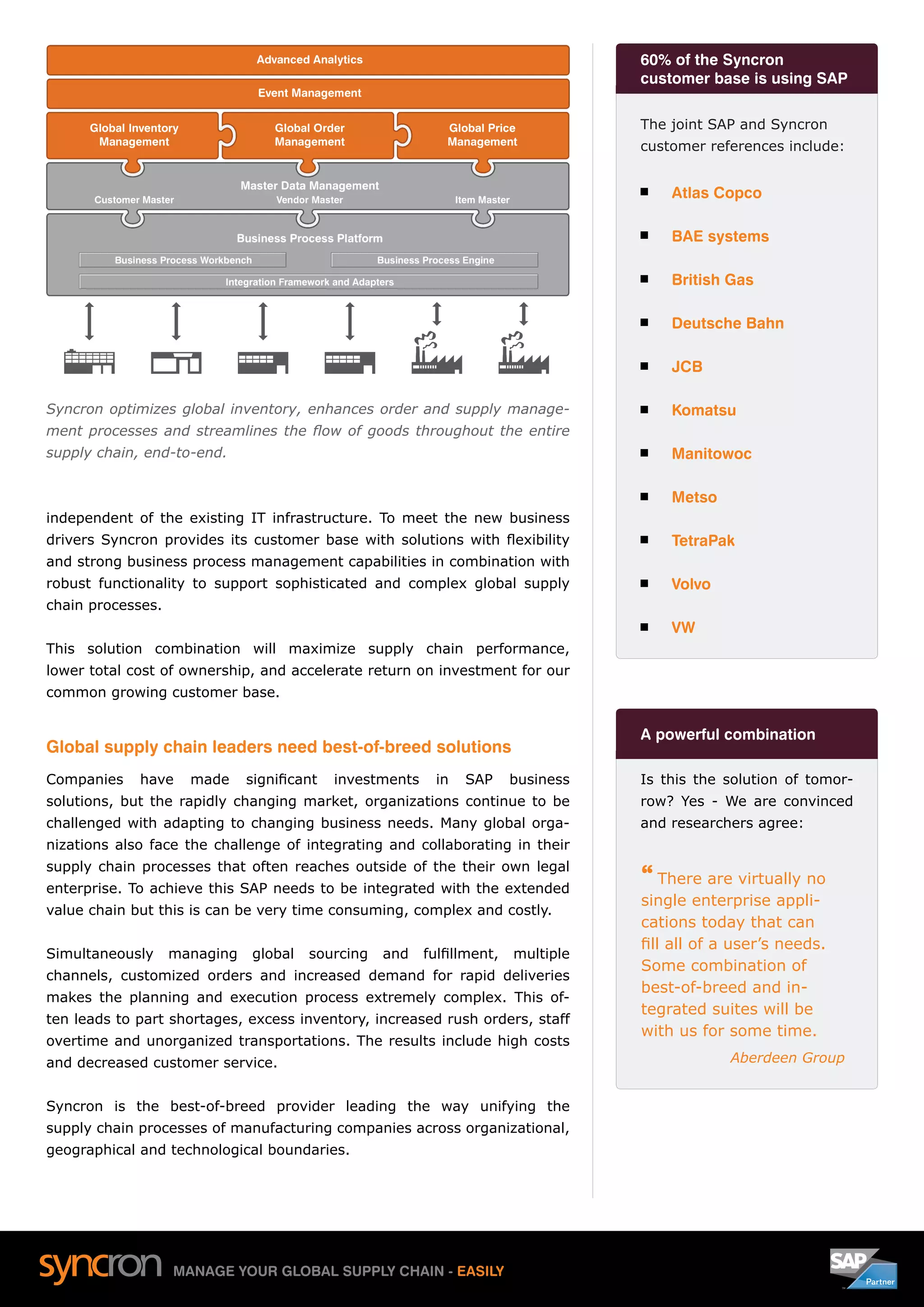 Syncron Sap Partnership | PDF