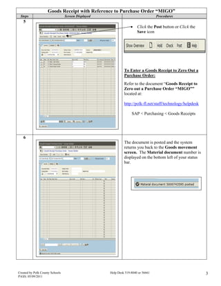Sappasspur goods receiptwithreferencetopurchaseordermigo | PDF