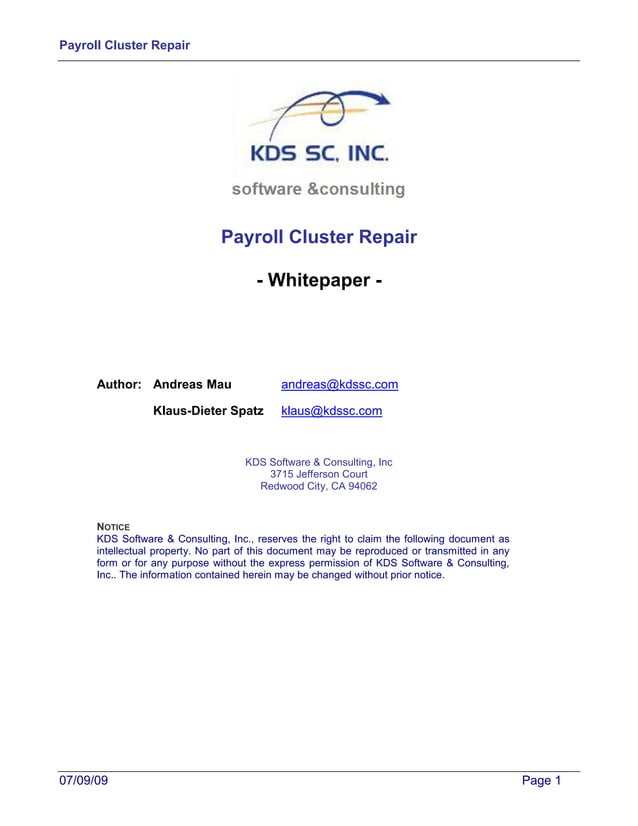 Sap Payroll Cluster Repair Whitepaper V1.0 | PDF | Databases | Computer ...