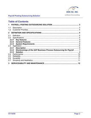 Sap Payroll Posting Outsourcing Solution Whitepaper V1.1 | PDF