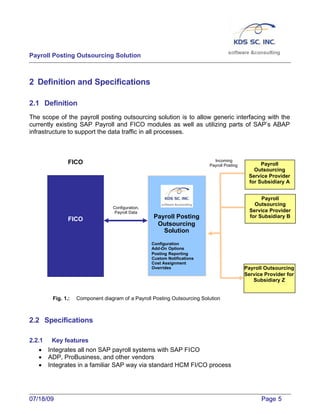 Sap Payroll Posting Outsourcing Solution Whitepaper V1.1 | PDF